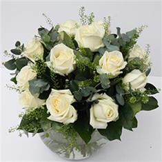 Dozen White Roses The Flower Bowl Florist Sheffield